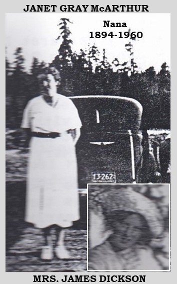 Janet Gray Dickson, born McArthur (1894-1960) – A Qualicum Cabin On ...